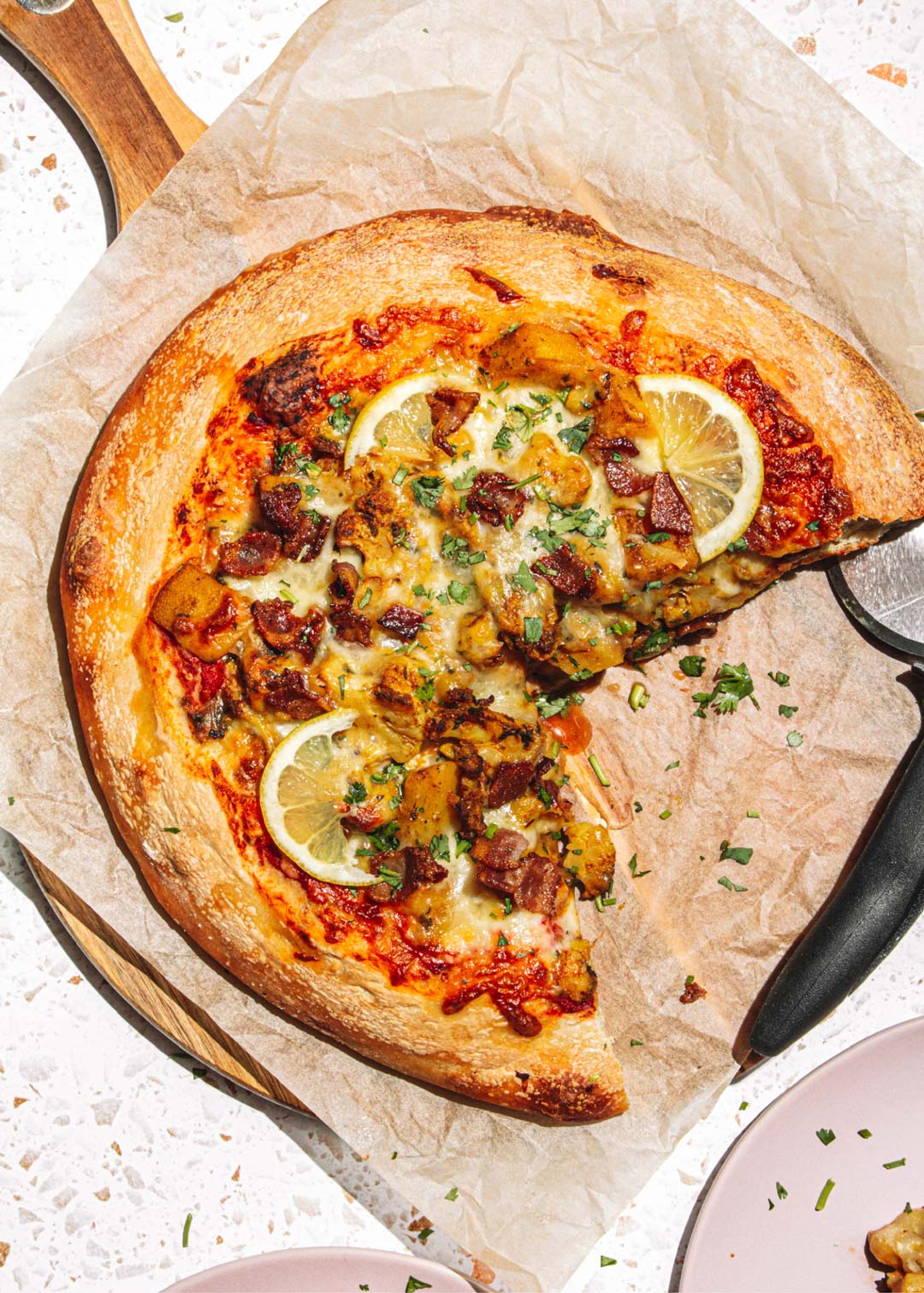Aloo Gobi Pizza Recipe | Droosh